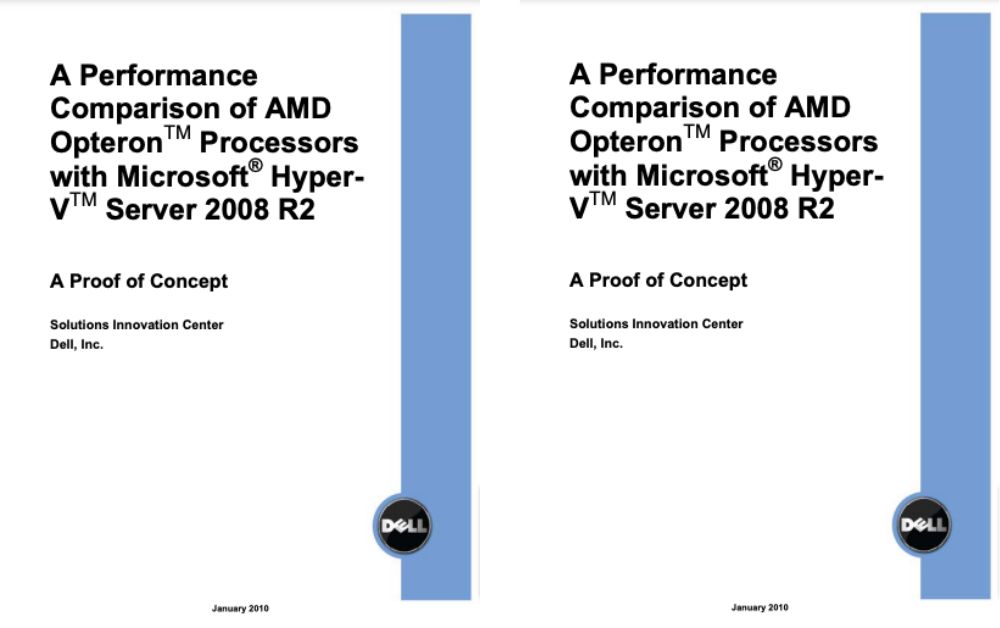 A Performance Comparison of AMD OpteronTM Processors with Microsoft ...